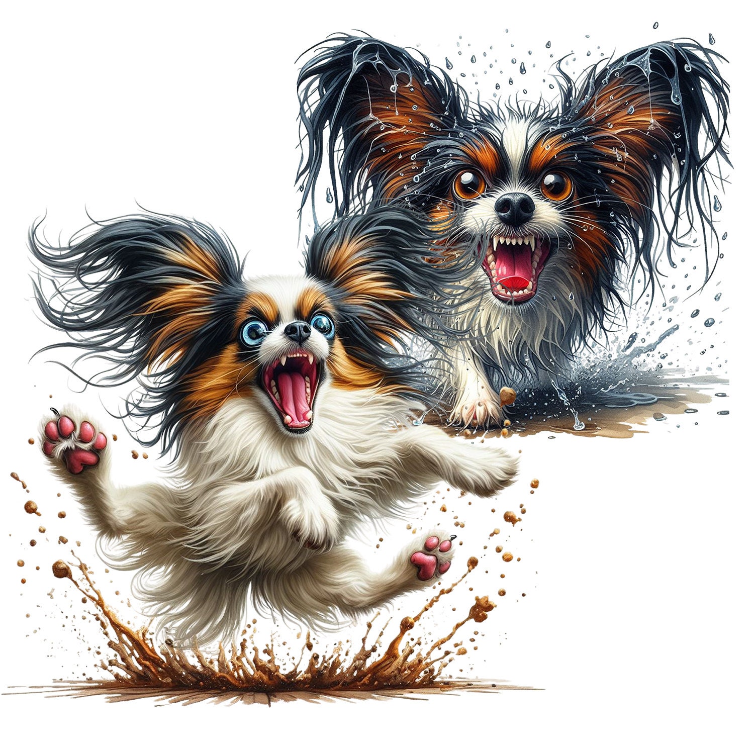 Amazing Papillon, Funny Dogs, for Your Creativity, Can Be Printed on ...
