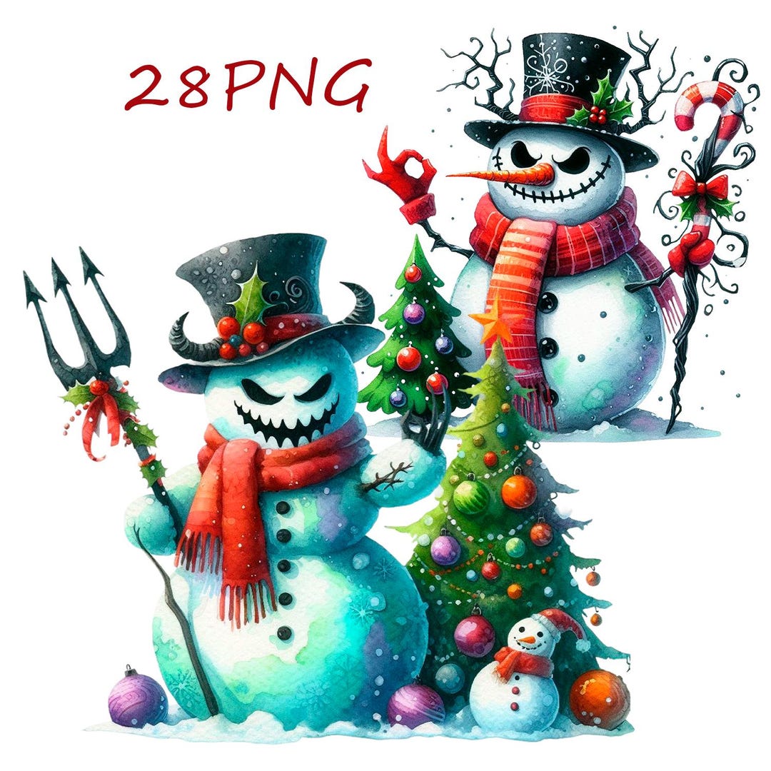 Evil Snowman PNG, Christmas Clipart PNG, , Card Making, Creative Files ...