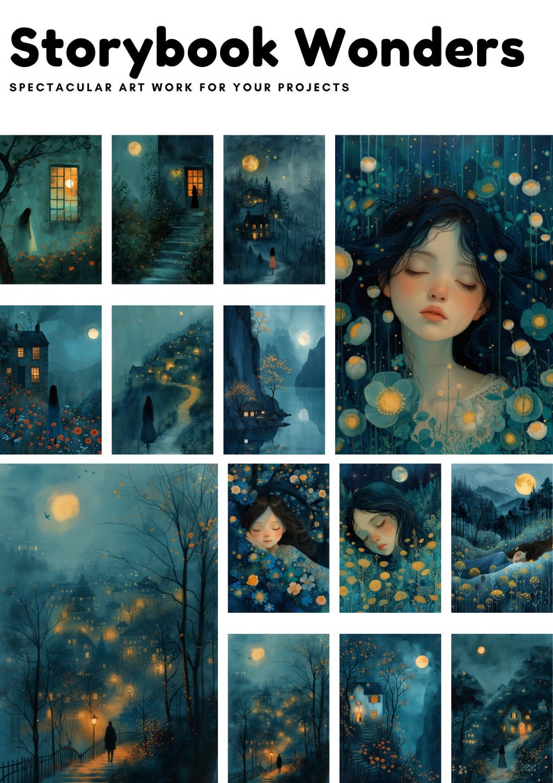 19 High Resolution Digital Art Collection. Storybook Wonders: Whimsical ...