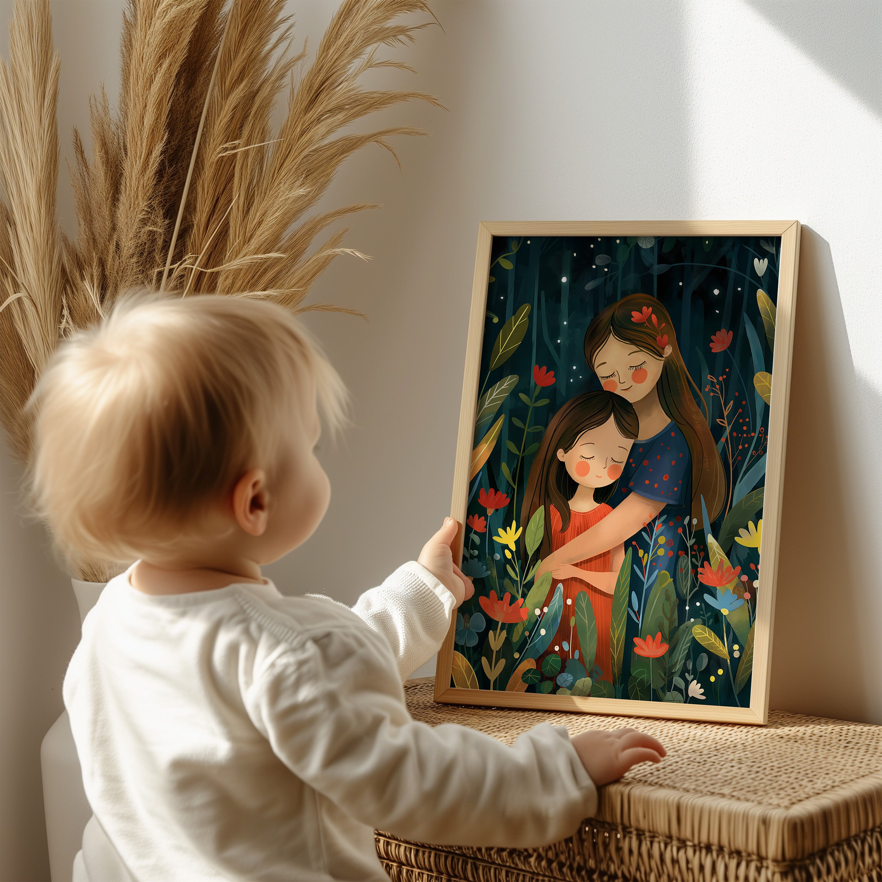 Mothers Day Digital Art, Whimsically Enchanted Mother-daughter Bond ...