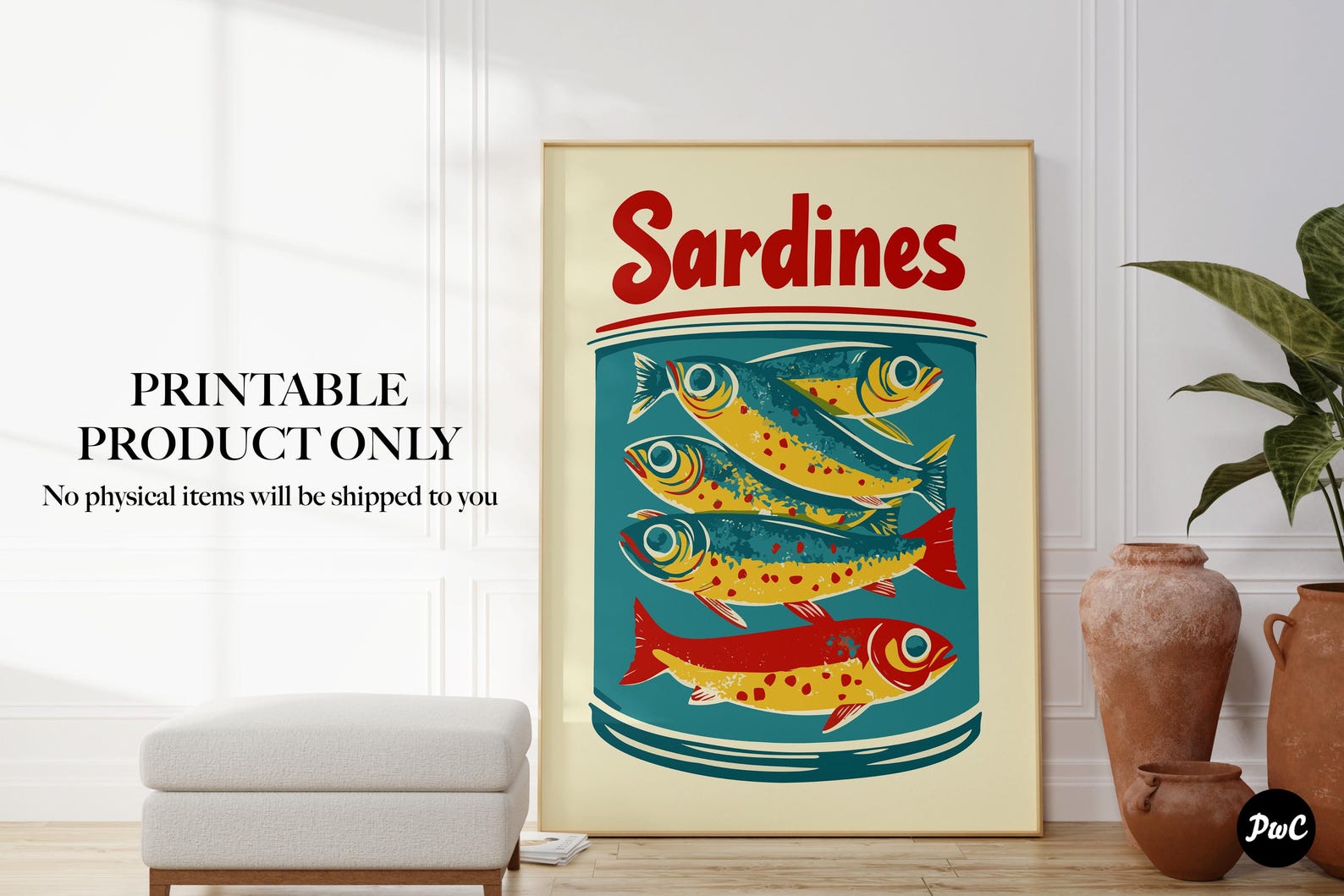 Sardines Print, Sardine Vintage Poster, Sardines Wall Art, Digital Wall ...