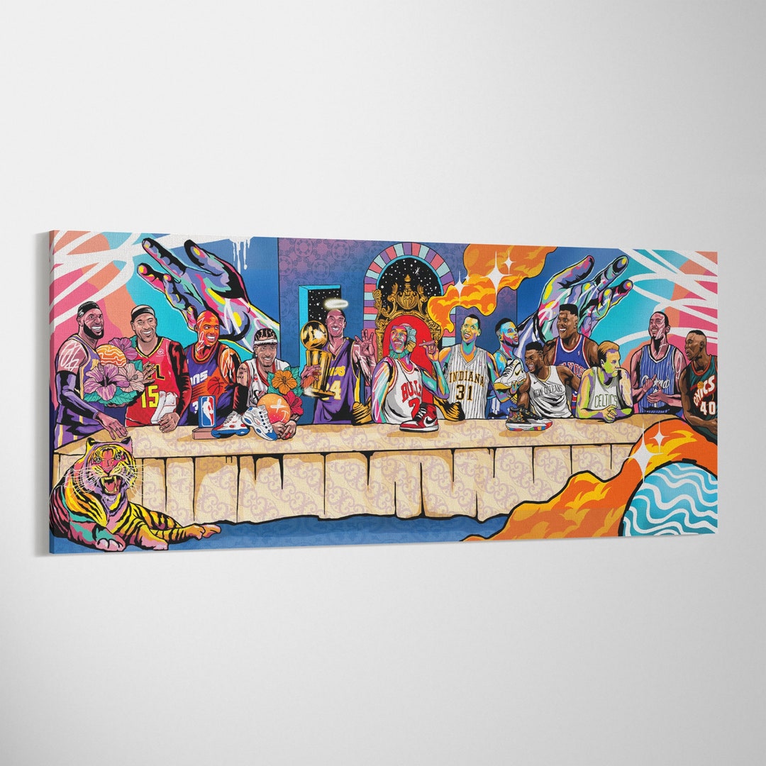 NBA Last Supper Basketball Legends Leinwandkunst, NBA Players Last ...