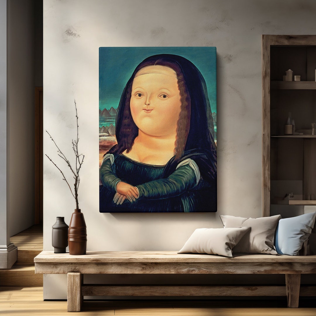 Mona Lisa by Fernando Botero Wall Art, Botero Art, Huge Canvas Home ...