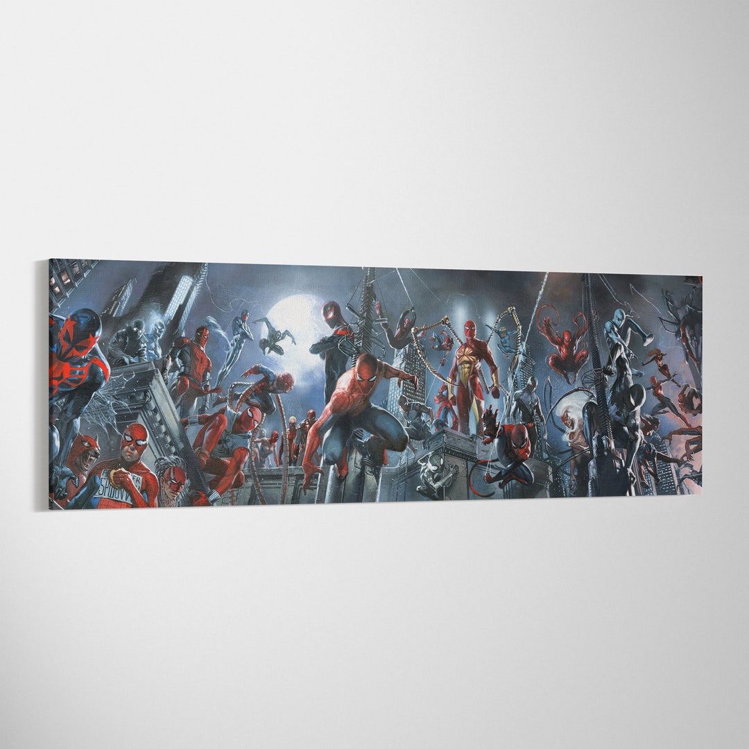Spider-man, Multiverses, Spiderman: Across the Spider-verse Canvas Wall ...