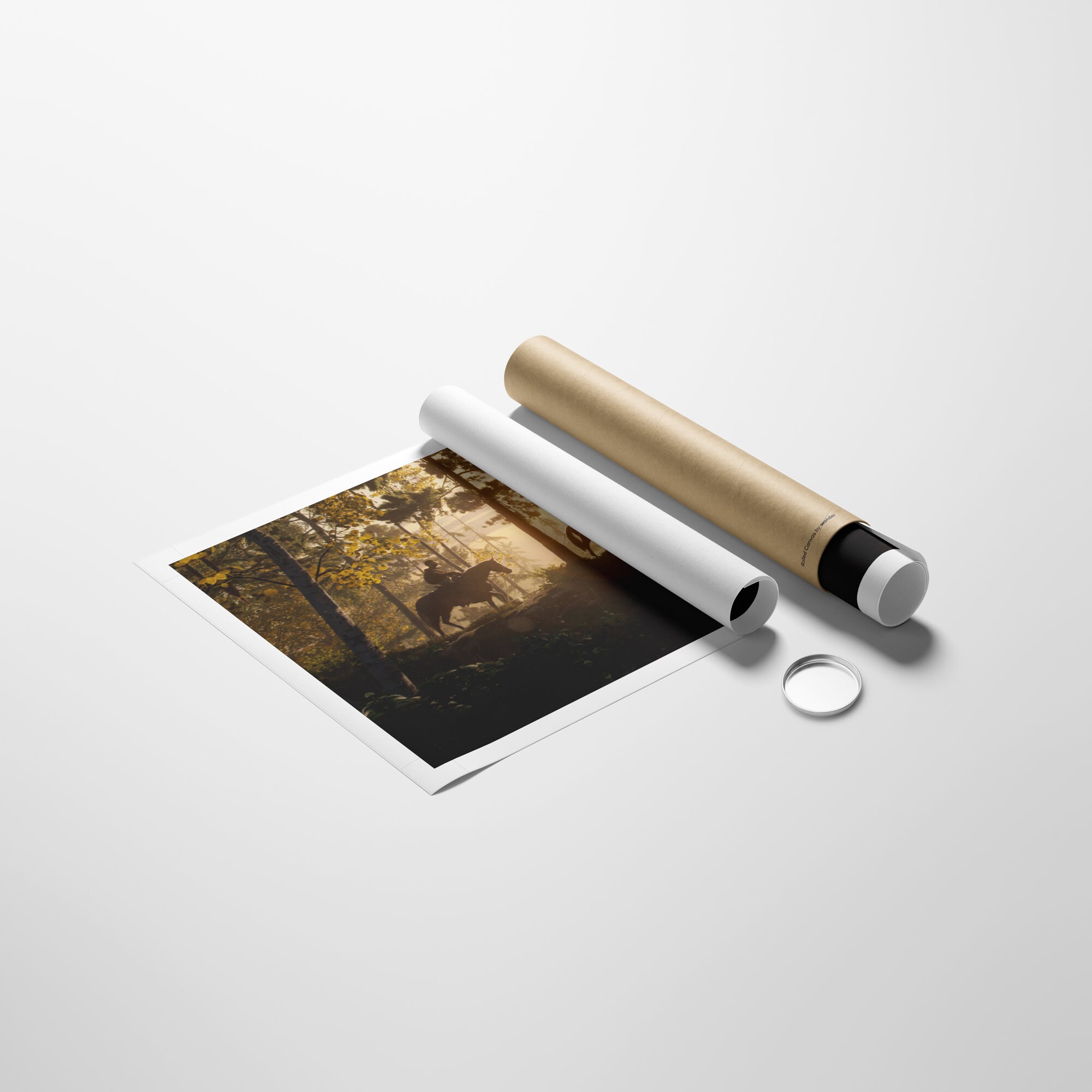 Last of Us Part 2, Ellie and Joel Riding Horses Canvas Wall Art Decor ...