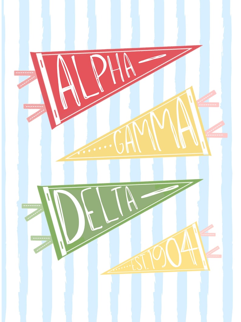 Alpha Gamma Delta Dorm Print Art Pennant Trendy Digital Download ...