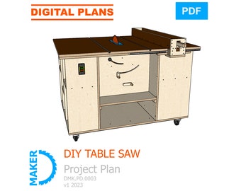 DIY Table Saw Cart Plan With Router Station – Woodworking Plans for ...