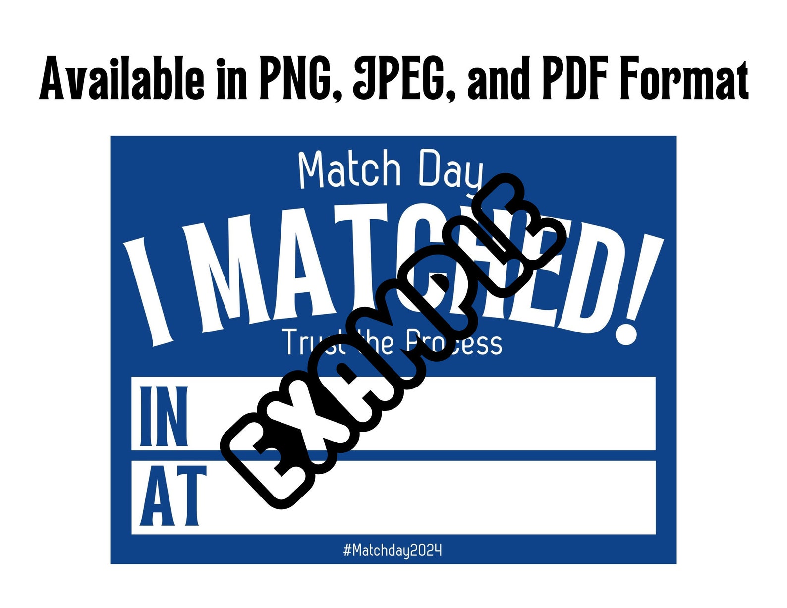 I Matched Sign, I Matched, Matchday, Matchday Decoration, Residency ...