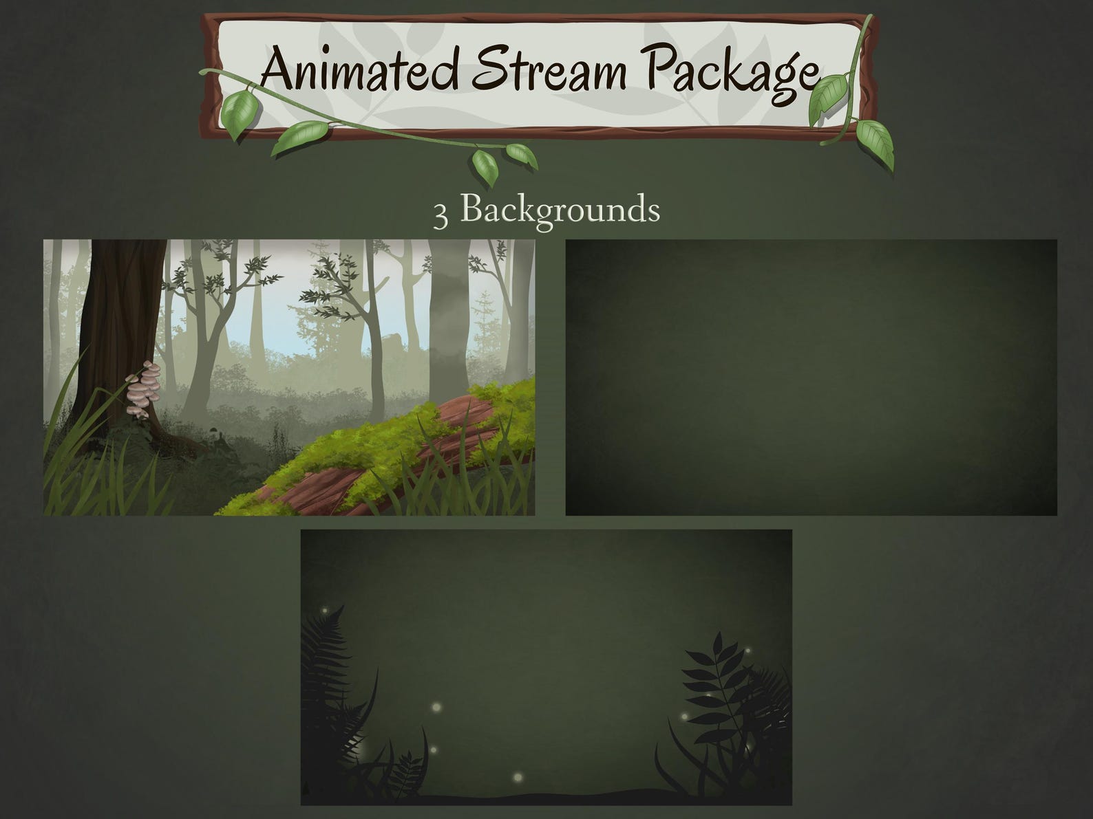 Forest Twitch Overlay | Animated Stream Package | Twitch Gaming Overlay ...