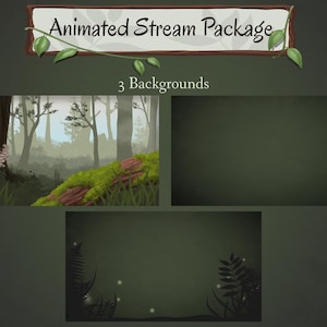 Forest Twitch Overlay | Animated Stream Package | Twitch Gaming Overlay ...