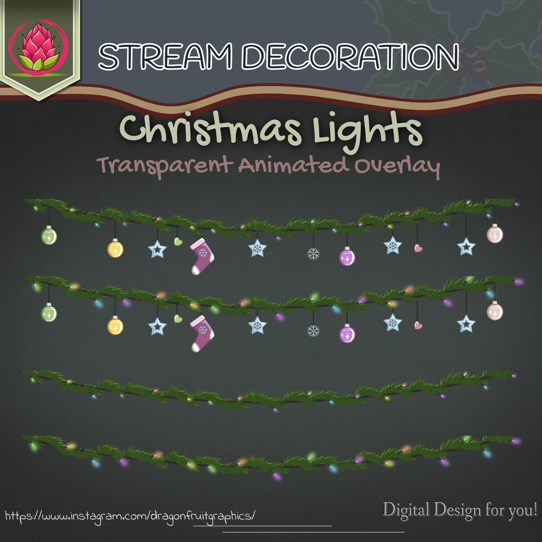 Animated Twitch Christmas Decoration Stream Decoration Vtuber Twitch ...