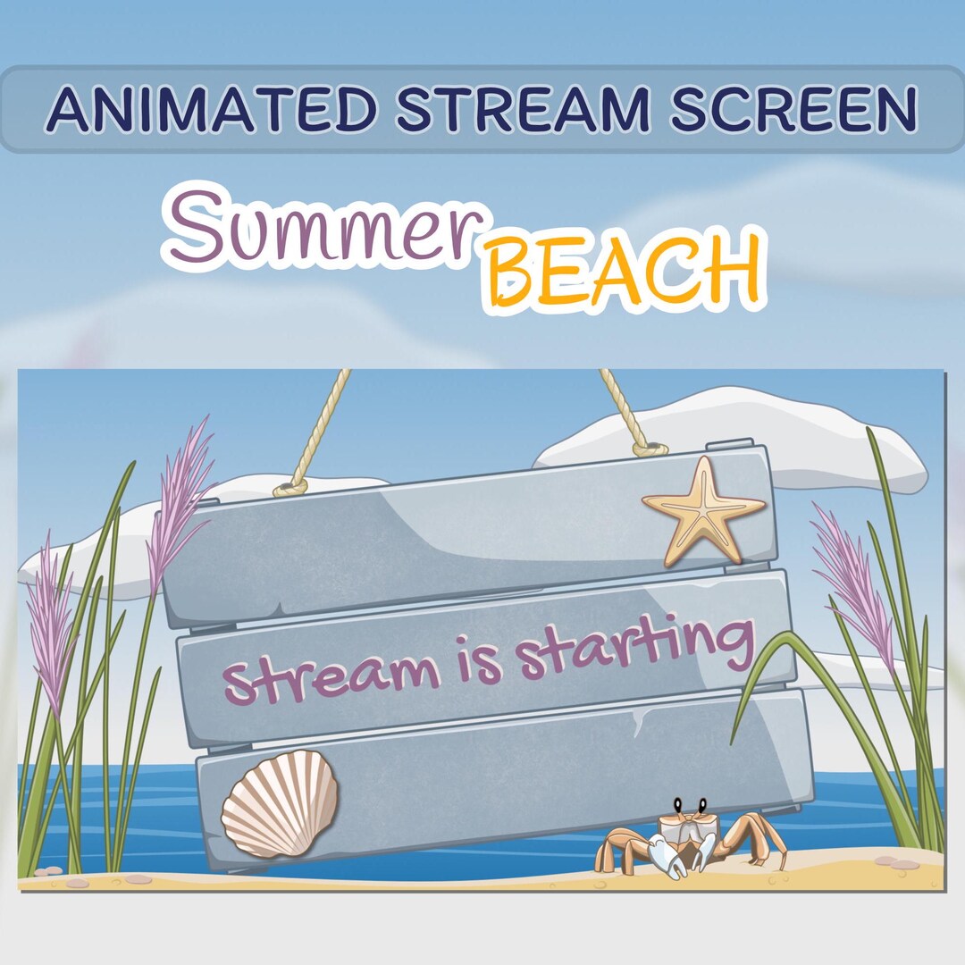 Twitch Animated Stream Screens - Summer Beach Holiday | Stream is ...