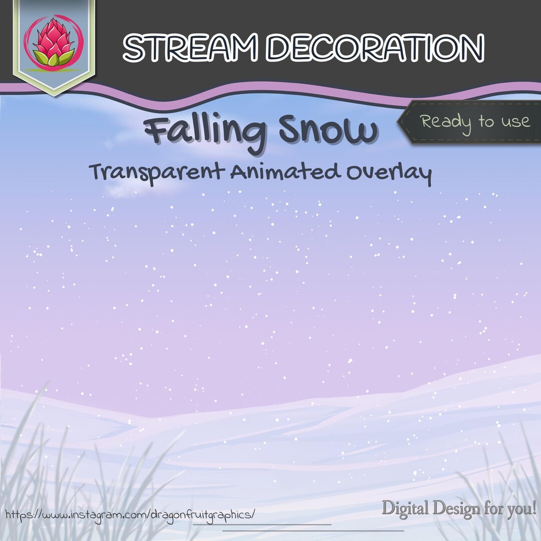Animated Falling Snow Stream Overlay | Cozy Snow Winter Streaming ...