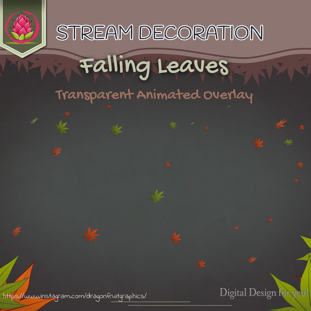 Animated Falling Leaves Stream Overlay | Cozy Autumn Streaming ...