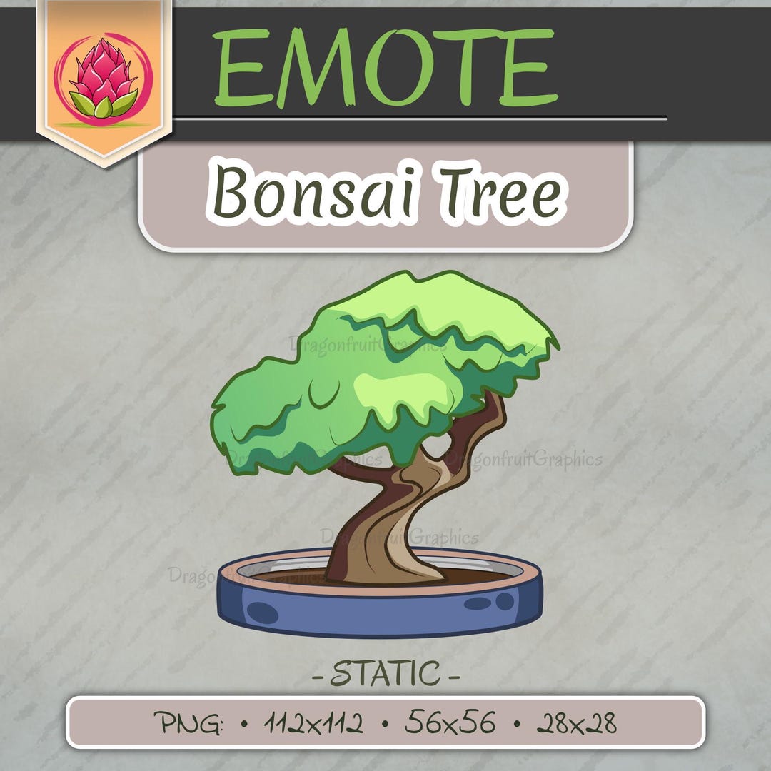 Bonsai Tree Twitch Emote | Cute Plant Emote for Chat | Discord Emote ...