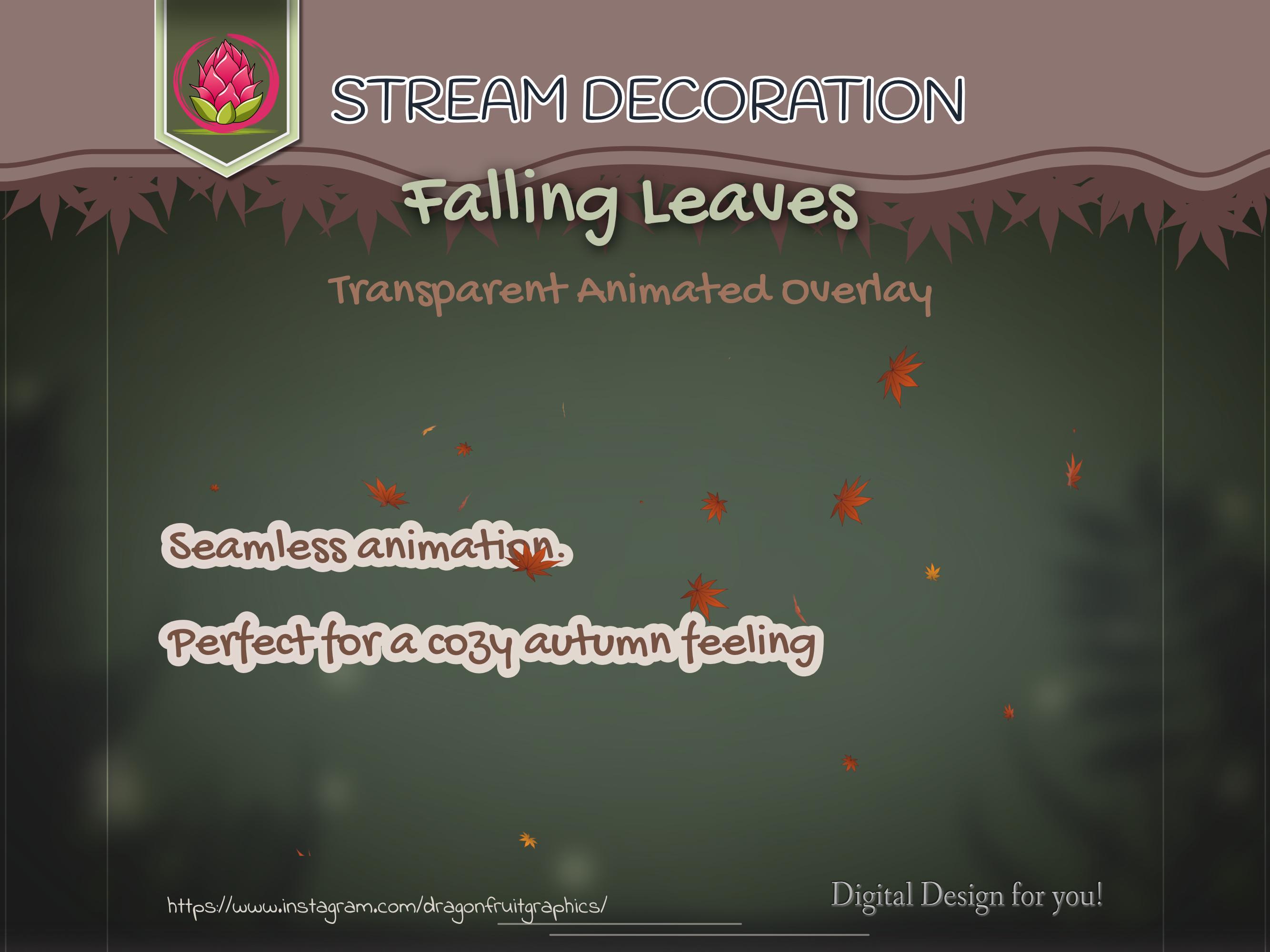 Animated Falling Leaves Stream Overlay | Cozy Autumn Streaming ...