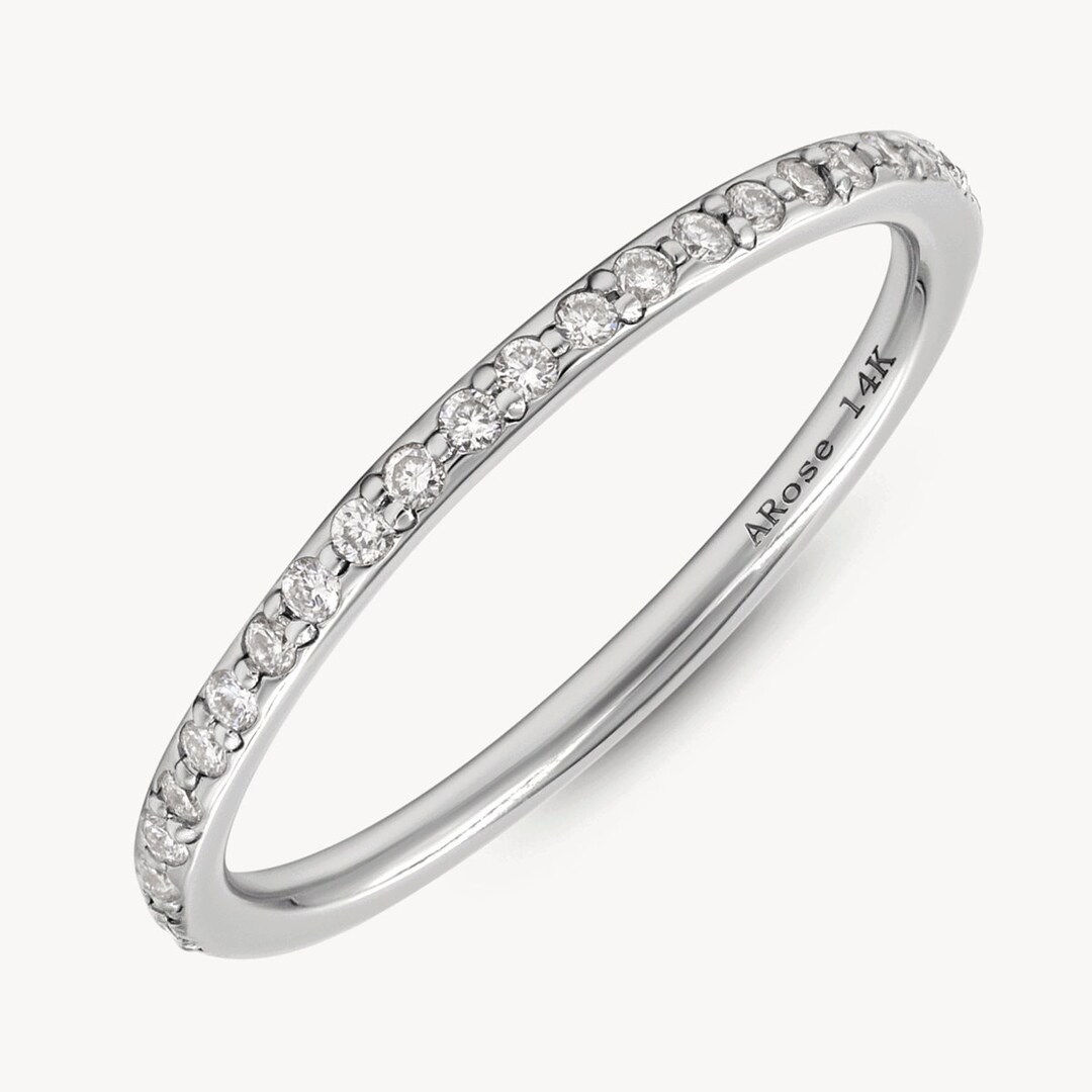 Diamond Stackable Eternity Bands - Etsy
