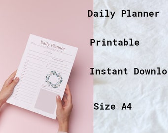 Minimalist Daily Planner Printable, Daily to Do List for Work/home ...