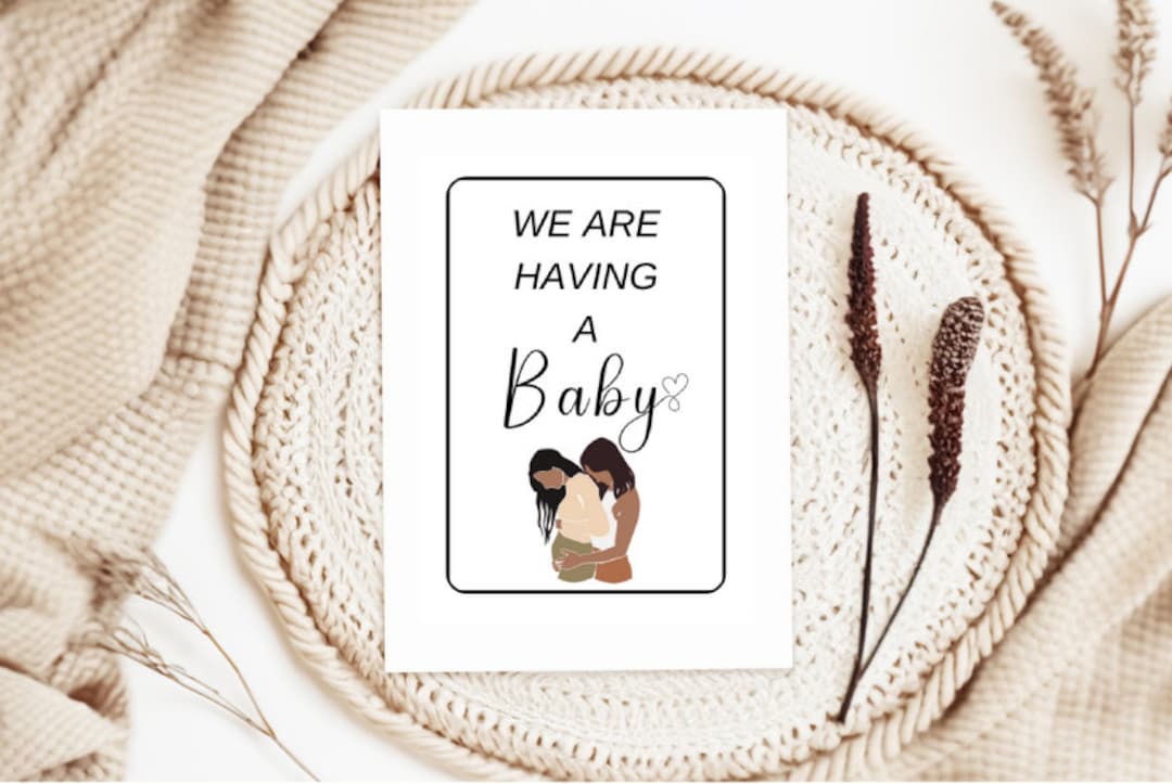 Printable We Are Having a Baby Mummies to Be Milestone Card, Baby ...