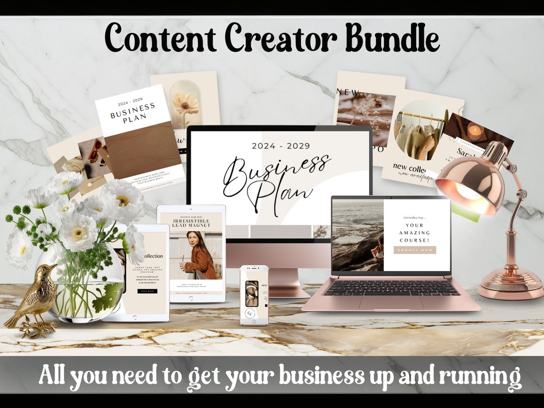 Content Creator Bundle, Business Bundle, Business Plan Template Bundle ...