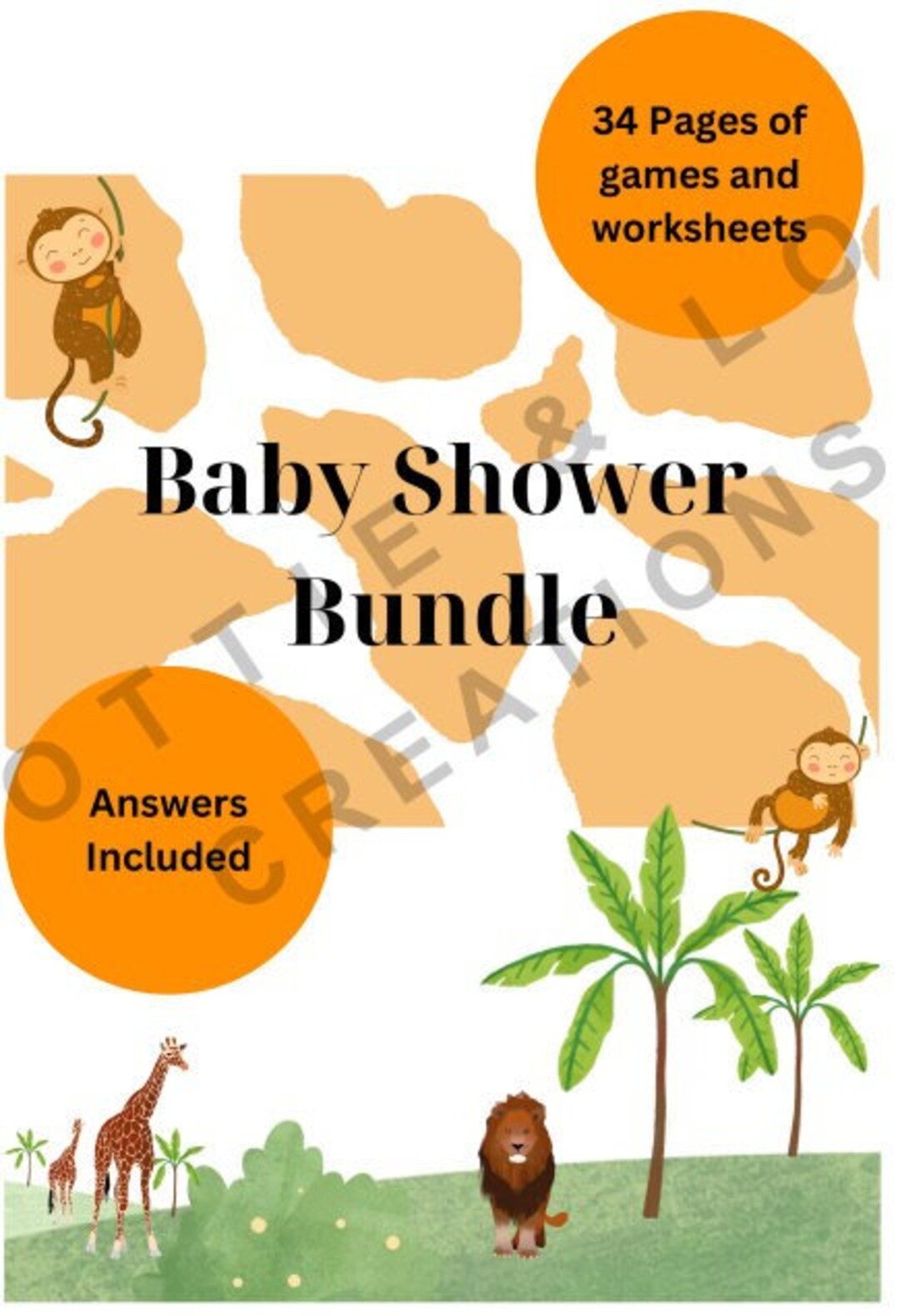 Baby Shower Printable Bundle of Games, Worksheets and More - Etsy