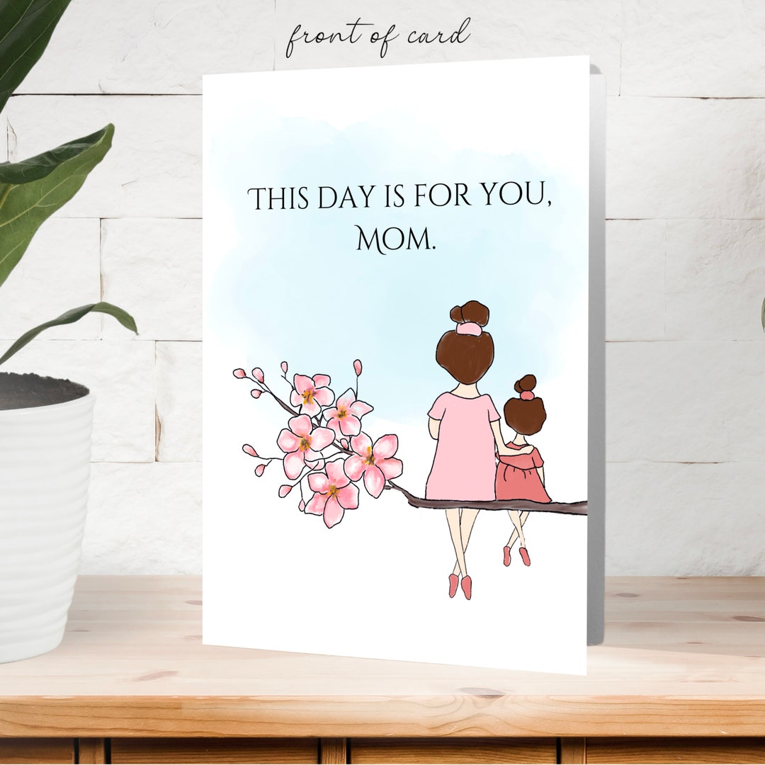 Cherry Blossom Mothers Day Card From Daughter, Zen Mothers Day Card ...