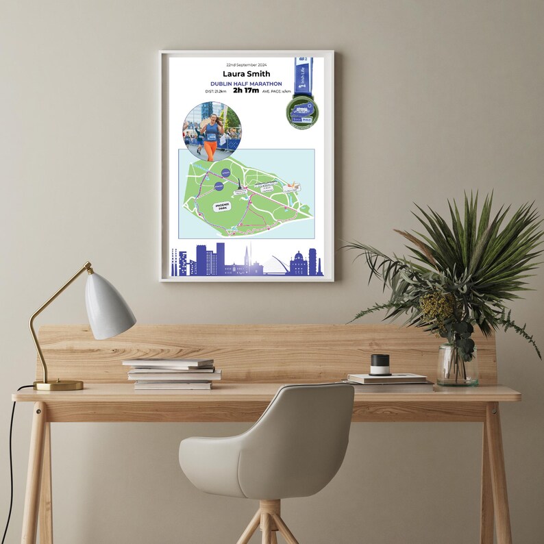 Dublin Marathon Finisher Frame | Custom Marathon Print - Etsy