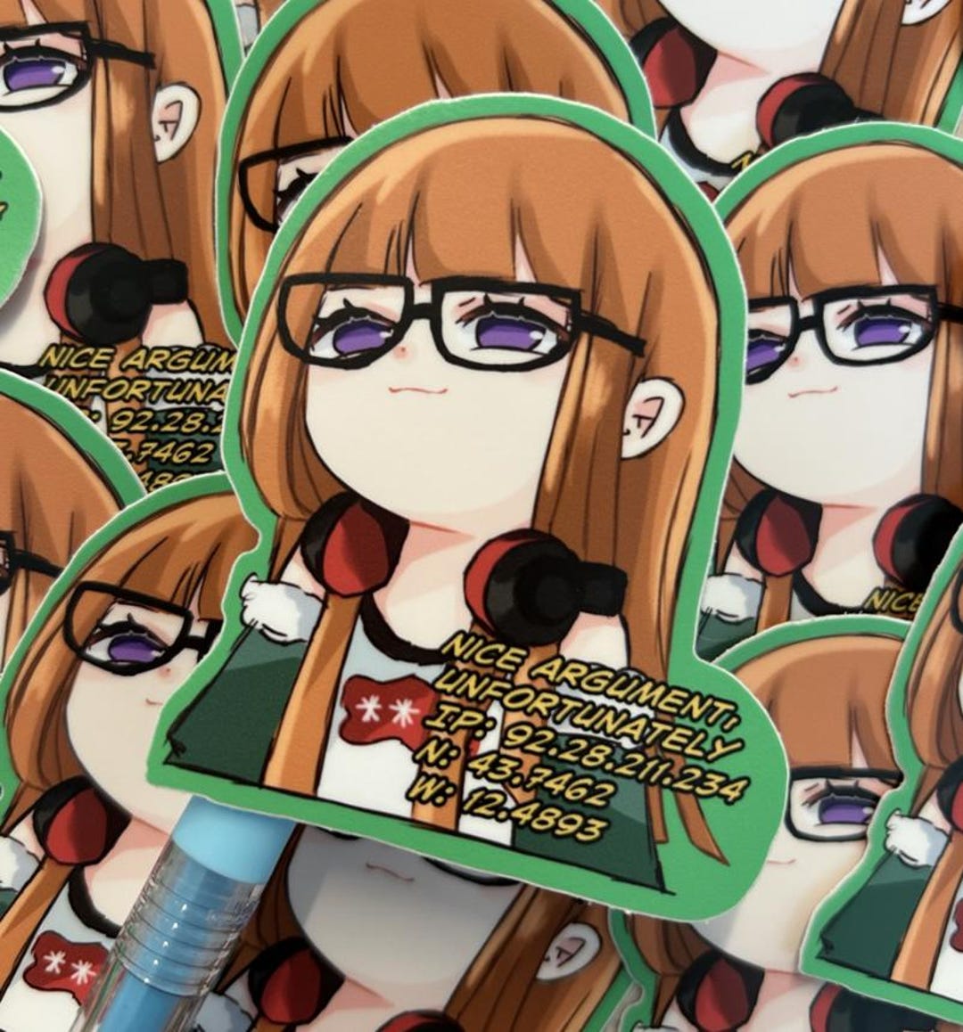 Cute Funny Kawaii Persona 5 P5R Royal Futaba Sakura Vinyl Sticker for ...