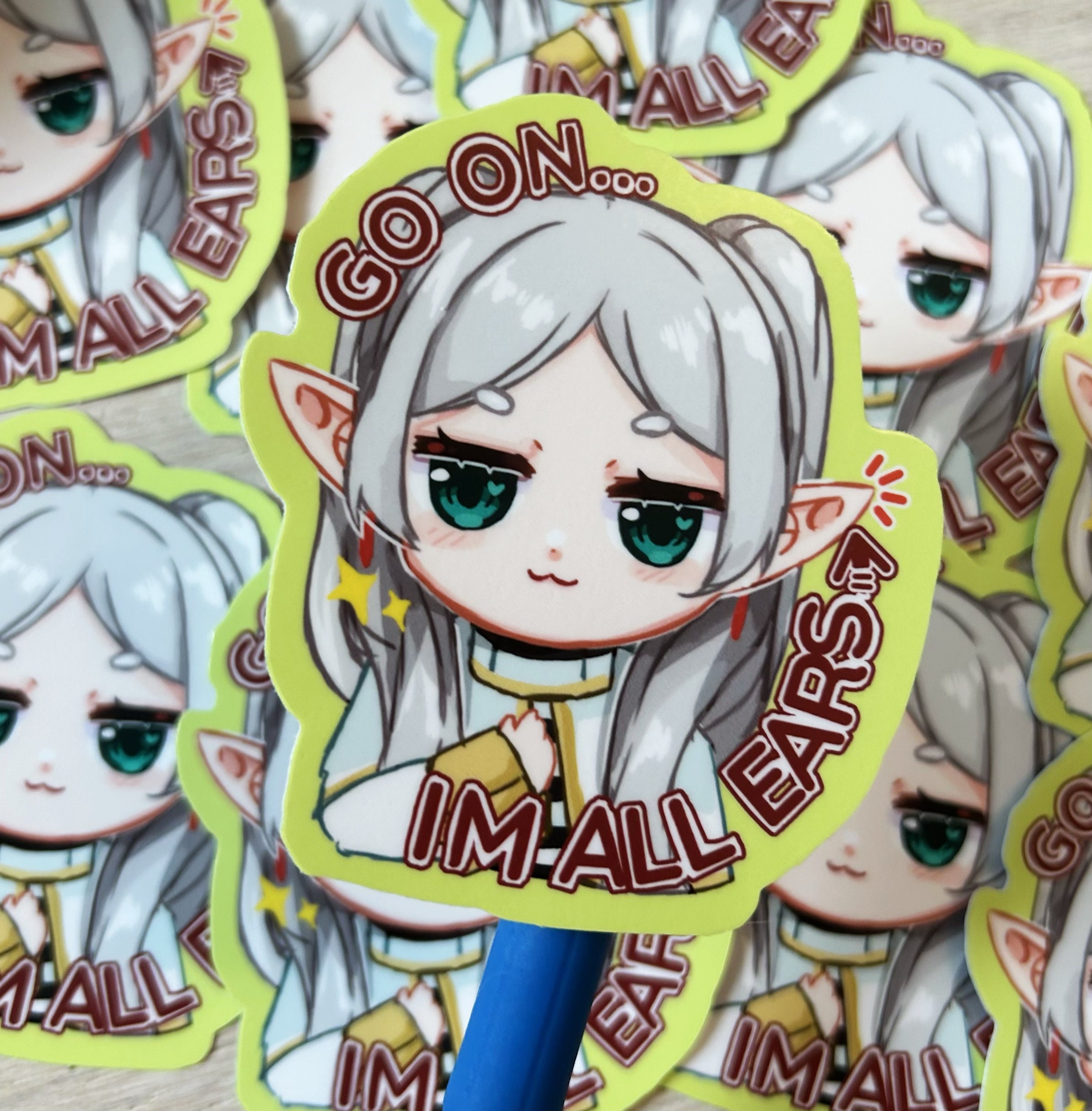 FUNNY CUTE FRIEREN Frieren Sticker Chibi Vinyl Sticker for Anime Fans ...