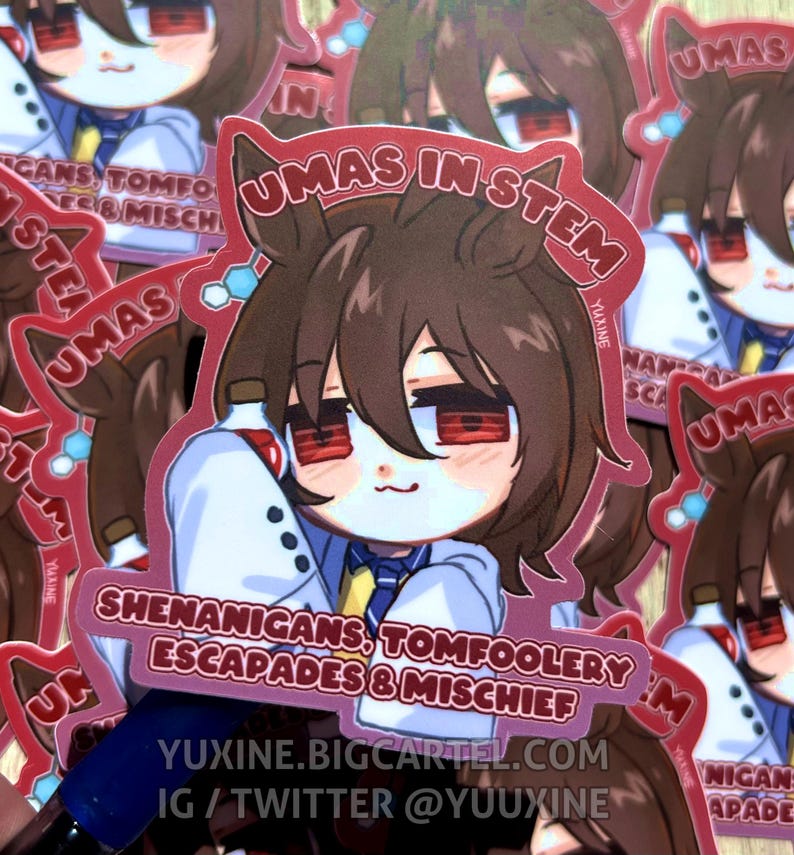 FUNNY CUTE Umamusume Pretty Derby Agnes Tachyon Sticker Chibi Vinyl ...