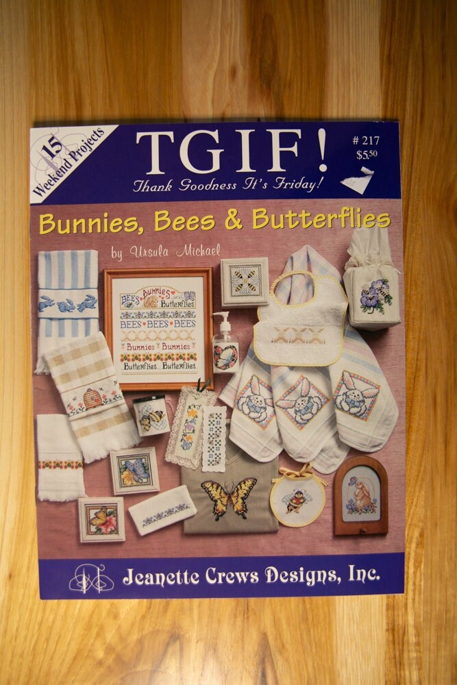 Cross Stitch Pattern Bunnies, Bees & Butterflies by Ursula Michael TGIF ...