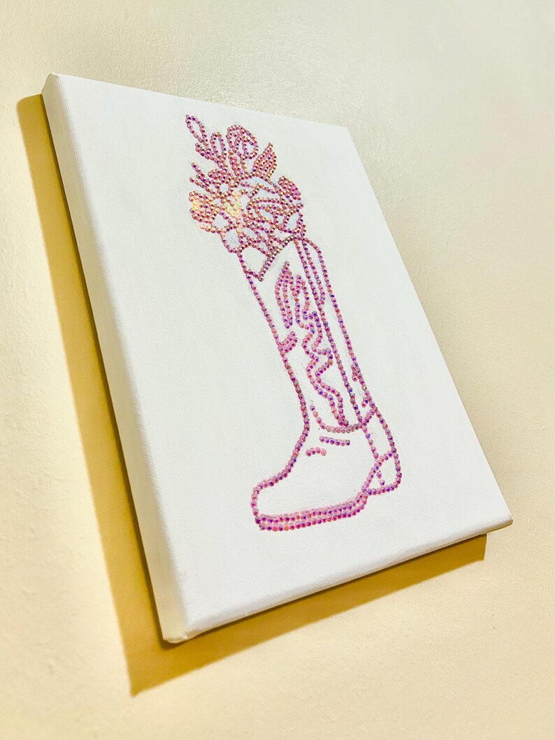 Flower Cowboy Boot Diamond Painting - Etsy
