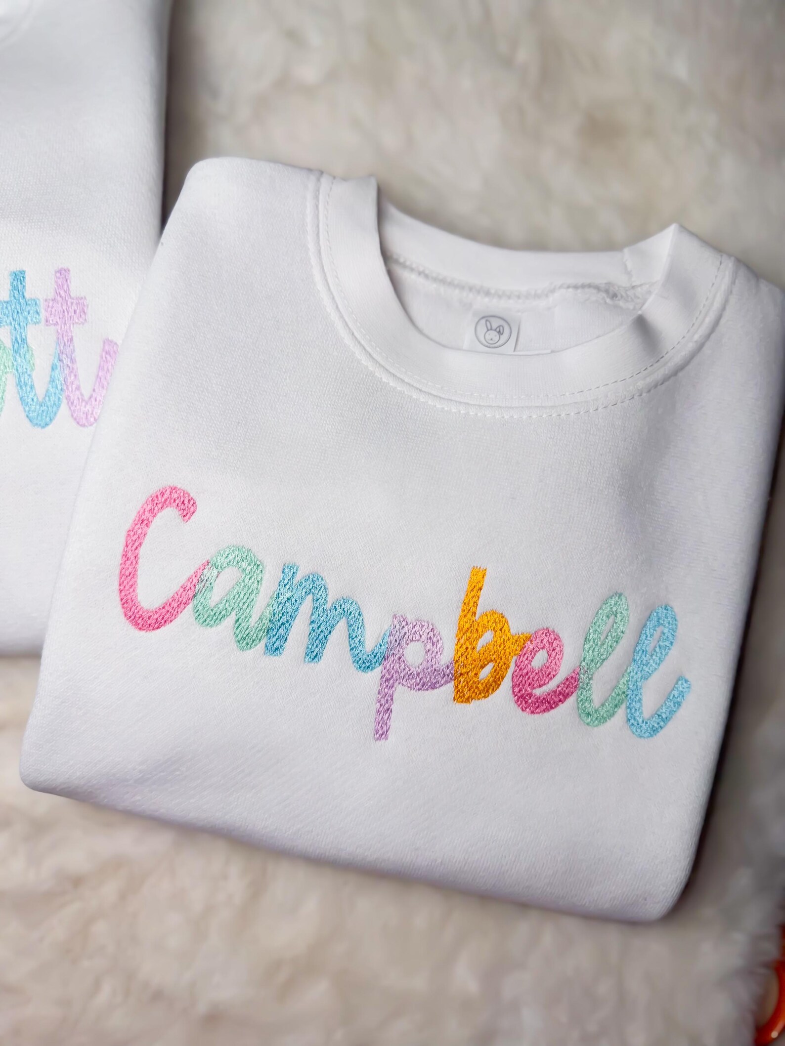 Embroidered Colorful Name Sweatshirt - Etsy