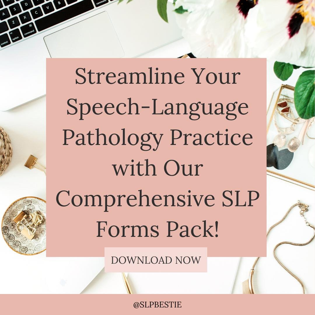 Comprehensive SLP Forms Pack - Etsy
