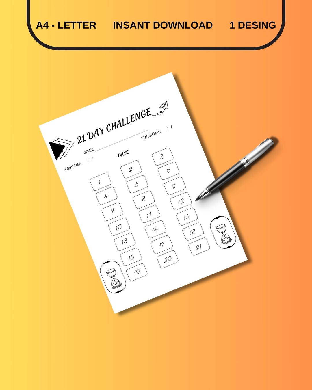 21 Day Challenge Tracker 2024 Goal Planner Habit Tracker Healthy Habits ...