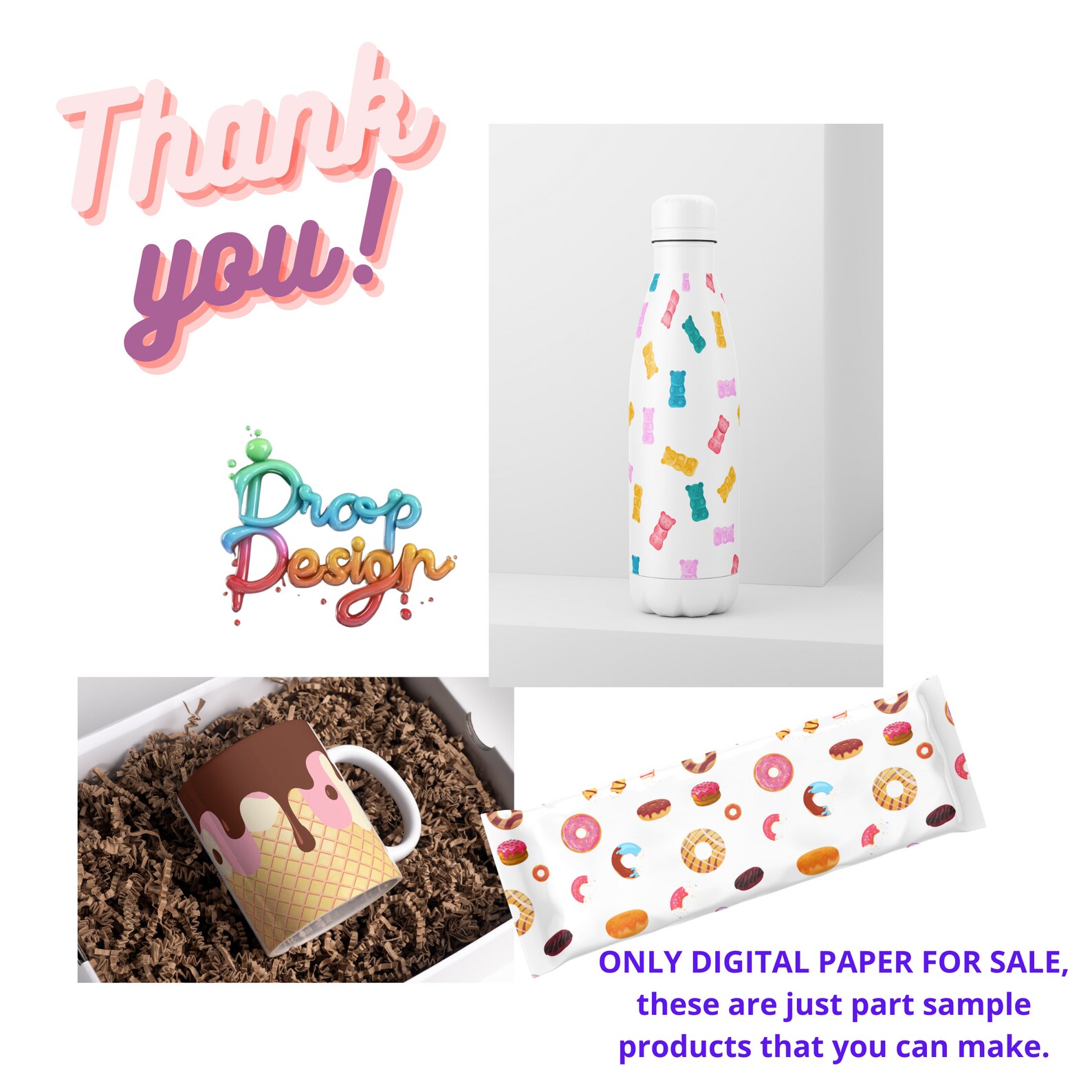 Papel Digital De Fiesta Dulce, Papel Para Fiestas, Especial Para ...