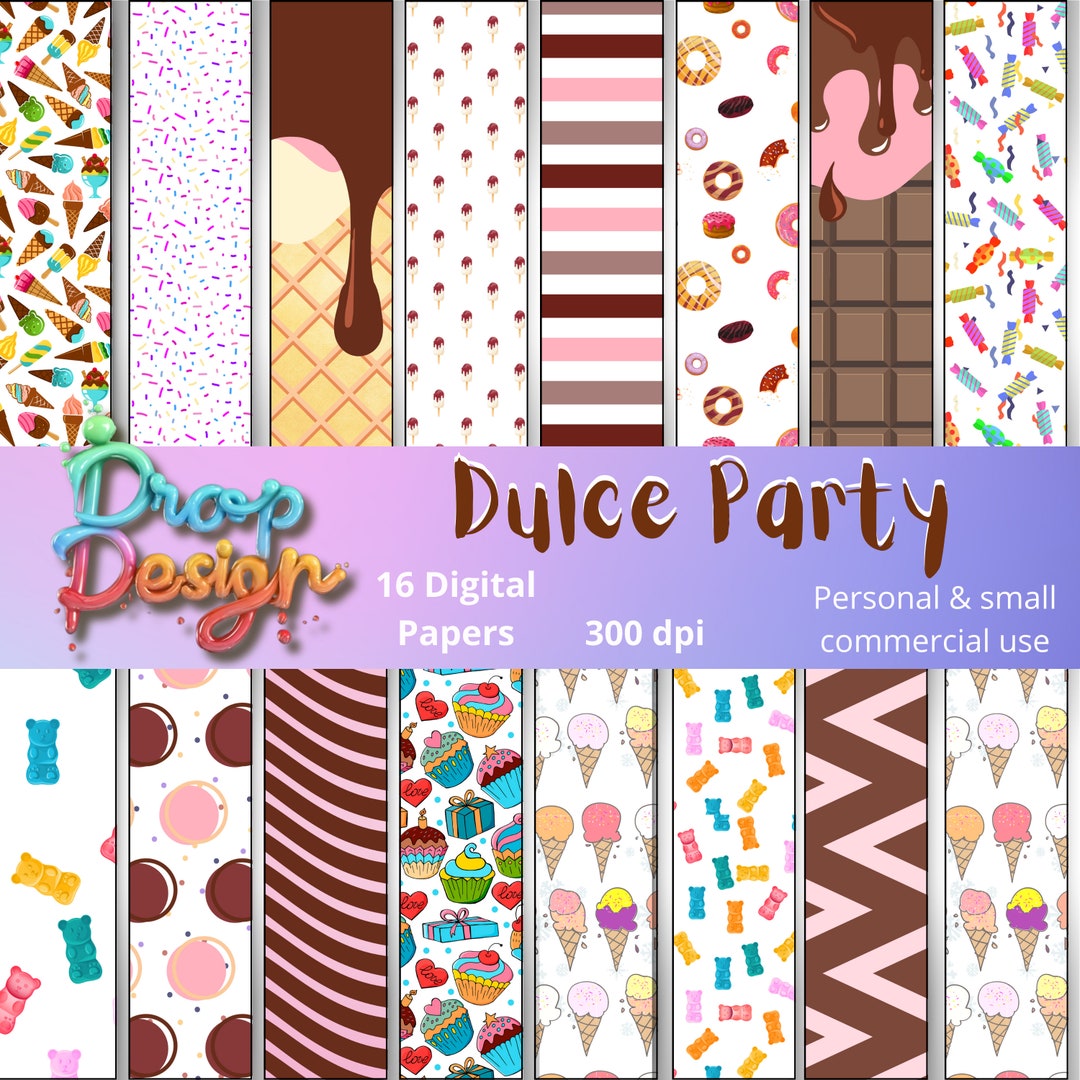 Papel Digital De Fiesta Dulce, Papel Para Fiestas, Especial Para ...
