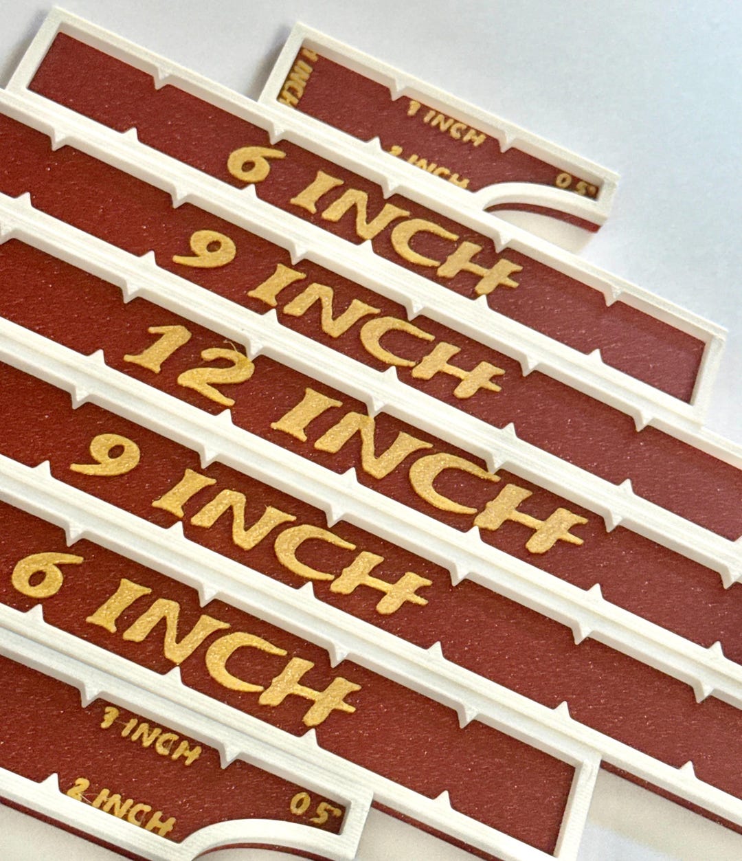 Wargaming Measurement Ruler Bundle! 1x 12", 2x 9", 2x 6" and 3x 3 ...