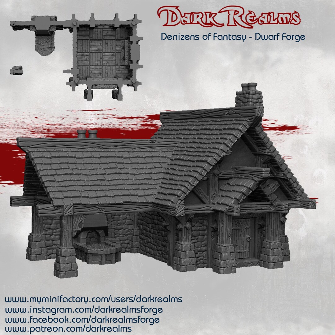Dwarf Forge Fantasy Terrain by Dark Realms - Denizens of Fantasy - 15mm ...