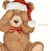 Christmas Teddy Bear Watercolor Clipart: Festive Holiday Illustration ...