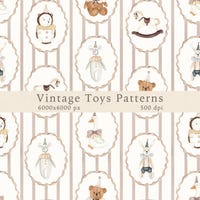 Instant Download Kids Painter Seamless Pattern in Light Blue - Etsy