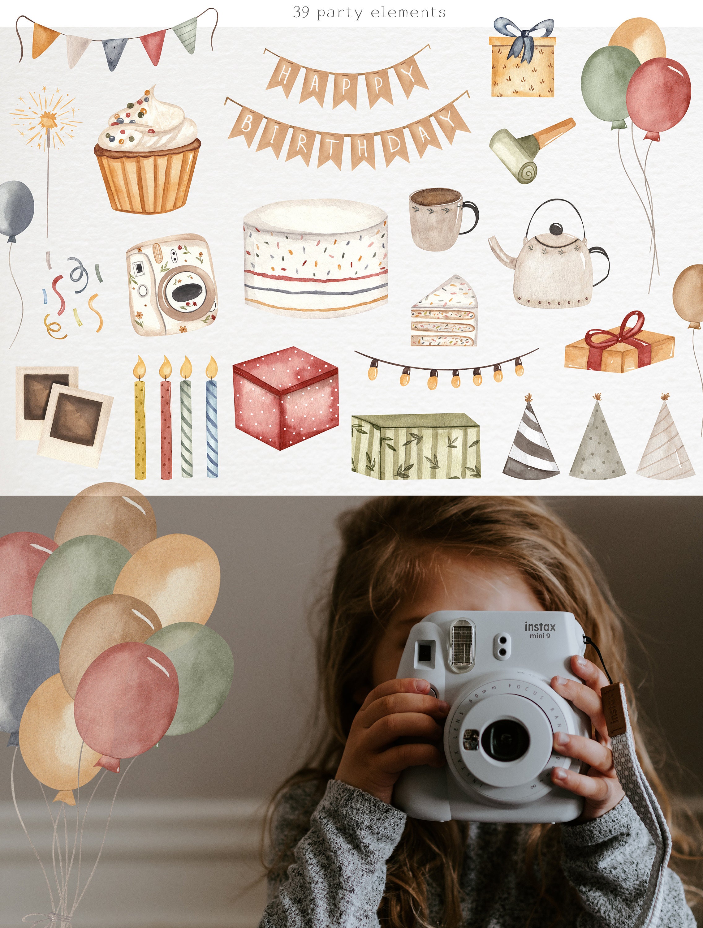 Woodland Animals Clipart Watercolor Cute Bear Hare Fox Hedgehog ...