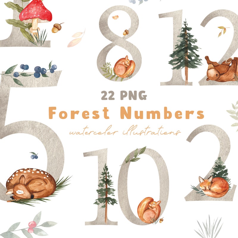 Numbers Clip Art - Etsy