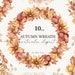 Watercolor Autumn Wreath Clipart Season Flowers Fall Floral Bouquet ...
