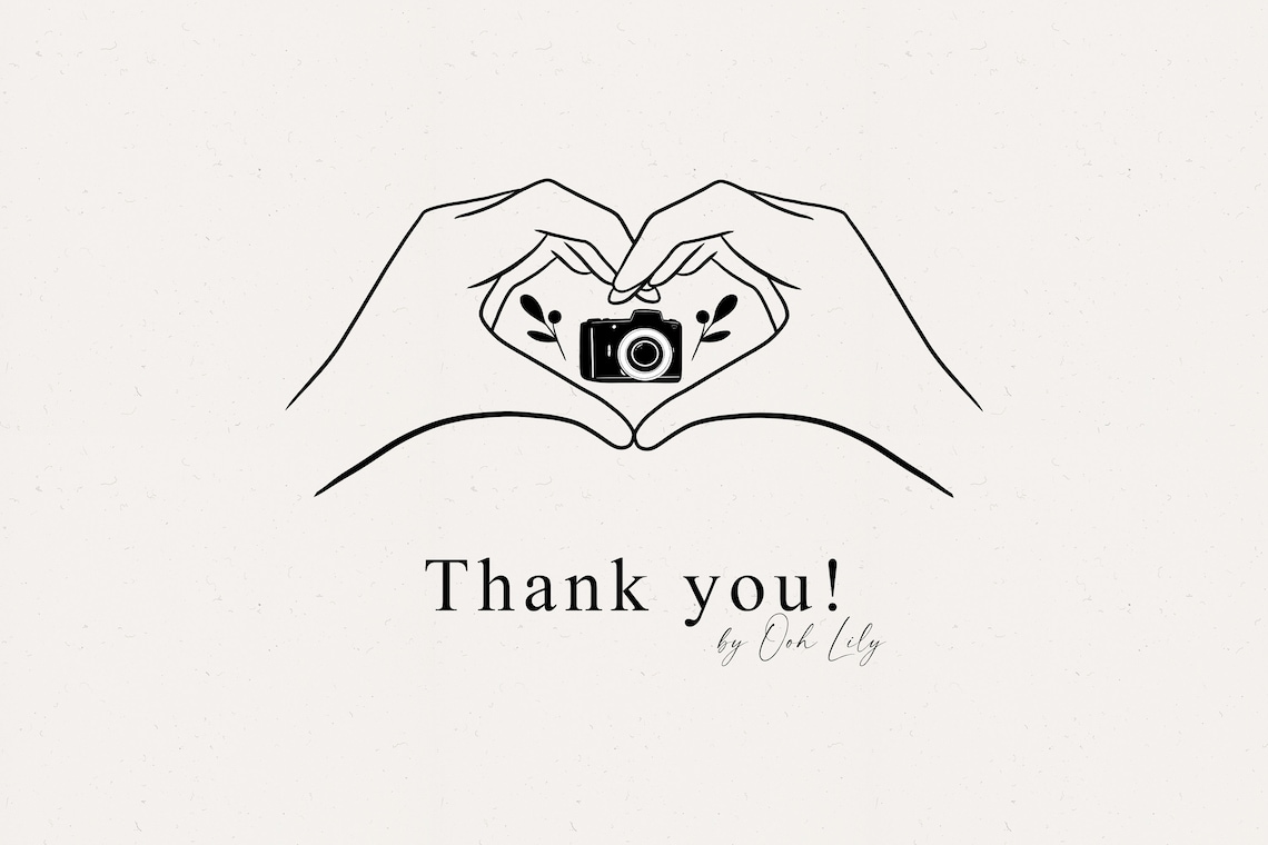 Camera Premade Logo Line Art Clipart Photography Logo Hand Flora Magic ...