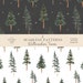 Watercolor Forest Tree Seamless Pattern: Woodland Digital Paper PNG ...