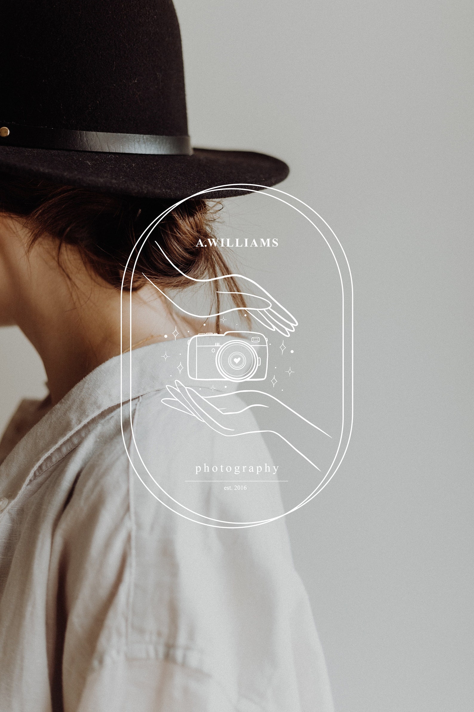Camera Line Art Clipart, Photography Logo Watermark (PNG Digital ...