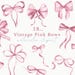 Vintage Pink Bows Clipart Watercolor Bows and Ribbons Collection Cute ...