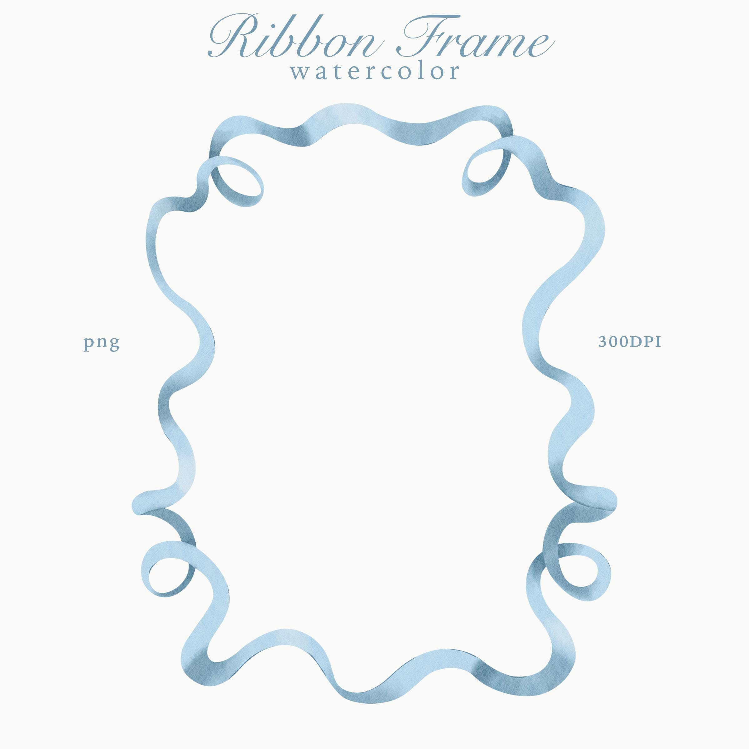 Vintage Watercolor Blue Bows, Blue Bow With Stripes Clipart, Ribbon ...