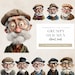 Grumpy Old Man Clipart PNG Bundle: Funny Senior Art for Crafts & Cards ...